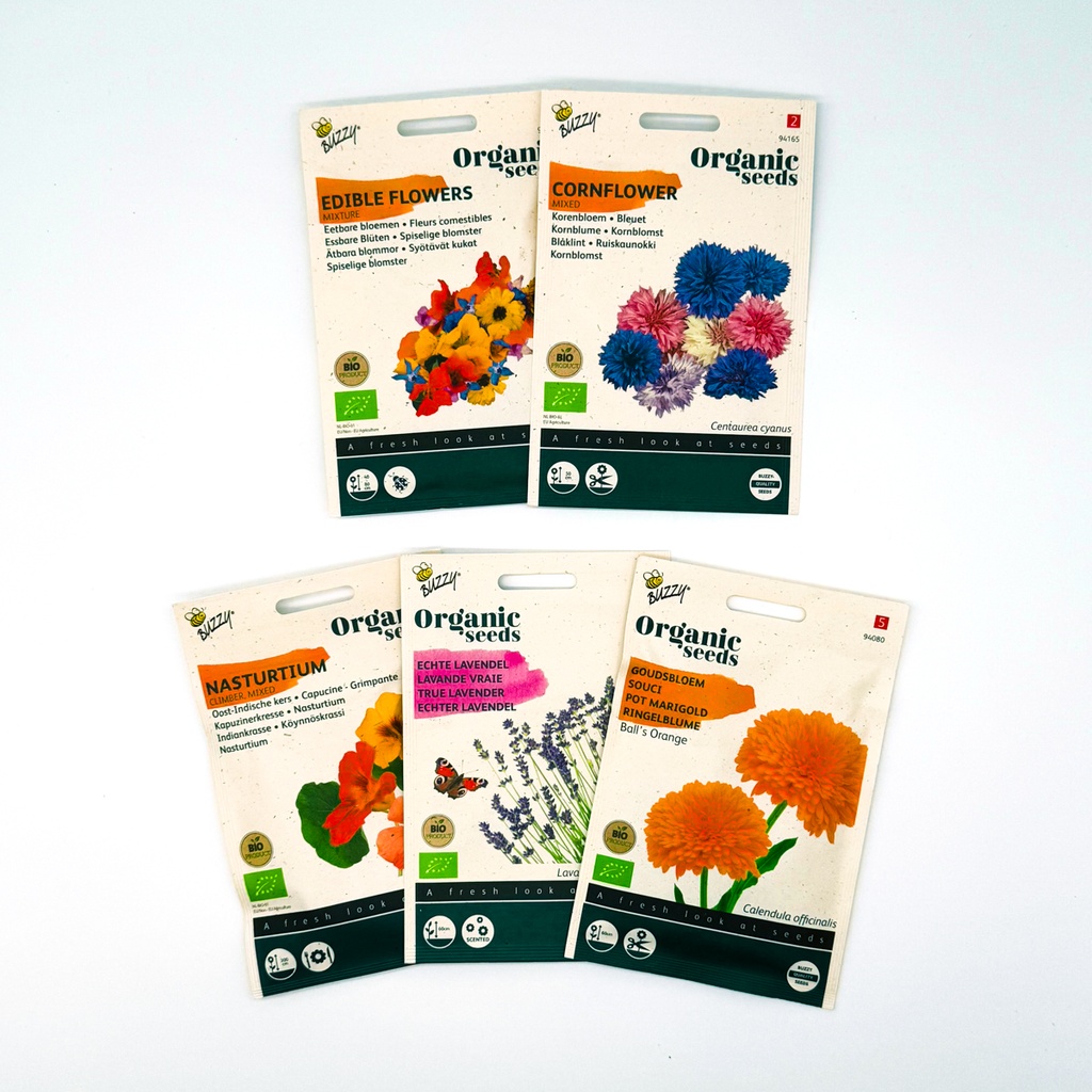 Seed package edible flowers - ORG | Natural Bulbs EU